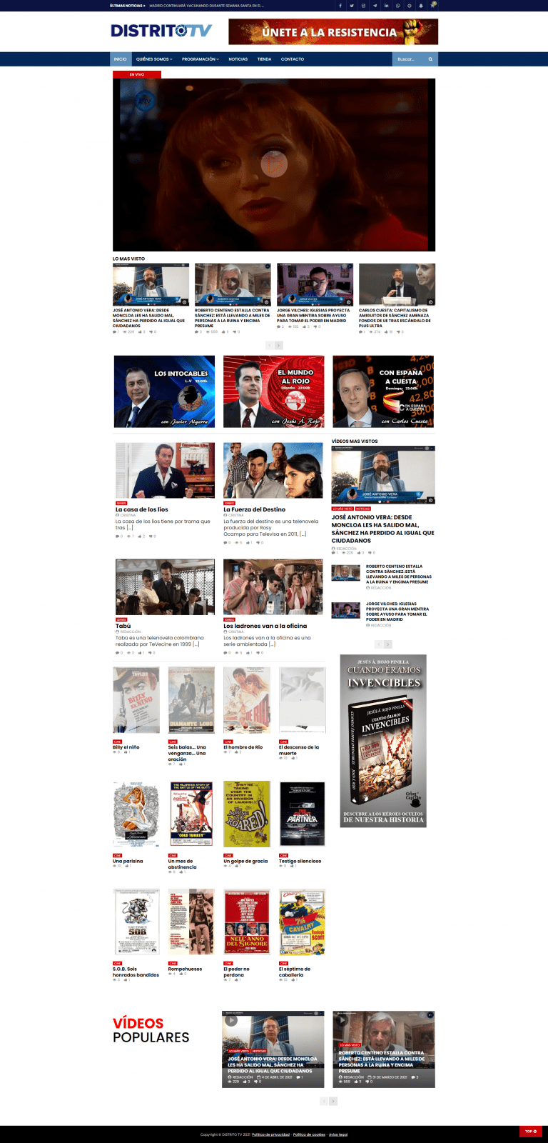 Distritotv - Programador freelance en Madrid